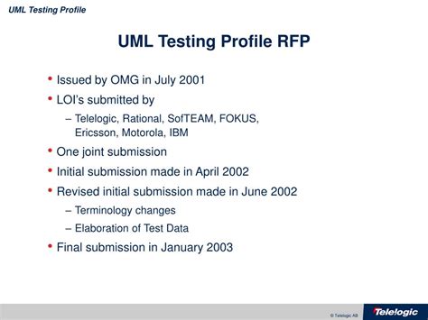 Ppt Graphical Testing With Uml The Uml Testing Profile Powerpoint