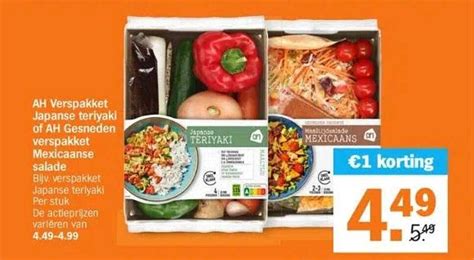Ah Verspakket Japanse Teriyaki Of Ah Gesneden Verspakket Mexicaanse