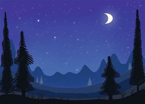 森の夜の背景イラスト 夜 森林 月背景壁紙画像素材無料ダウンロード Pngtree バックグラウンド 青い蝶 アート