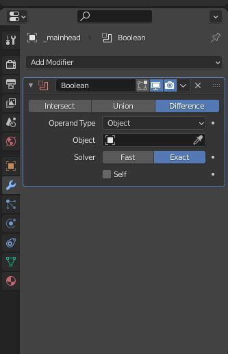 Boolean Menu Is Simplified And Not Affecting Anything Upon Applying Nor