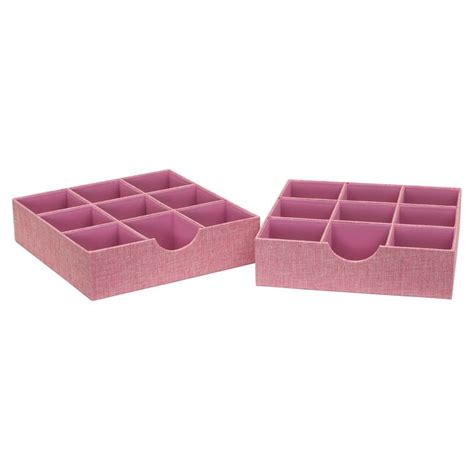 Household Essentials 12 In W X 3 In H X 12 In D Carnation Pink Fabric