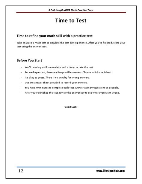5 Full Length Astb Math Practice Tests The Practice You Need To Ace The Astb Math Test