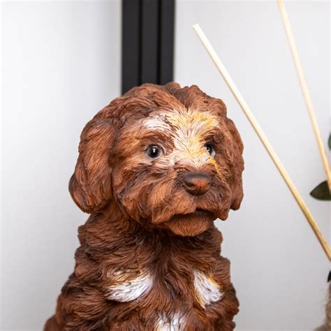 Darthome Brown Sitting Cockapoo Ornament 14x19x10cm