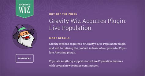 live population acquisition and sunset gravity wiz