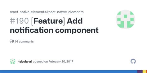 Feature Add Notification Component Issue React Native Elements React Native Elements