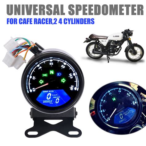 Badu Bg За Cafe Racer Мотоциклет Спидометър Инструмент Одометър