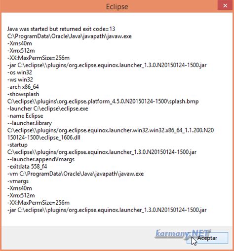 Eclipse No Funciona Java Was Started But Returned Exit Code