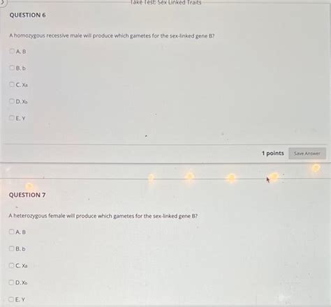 Solved A Male Is Homozygous Dominant For The Sex Linked Gene