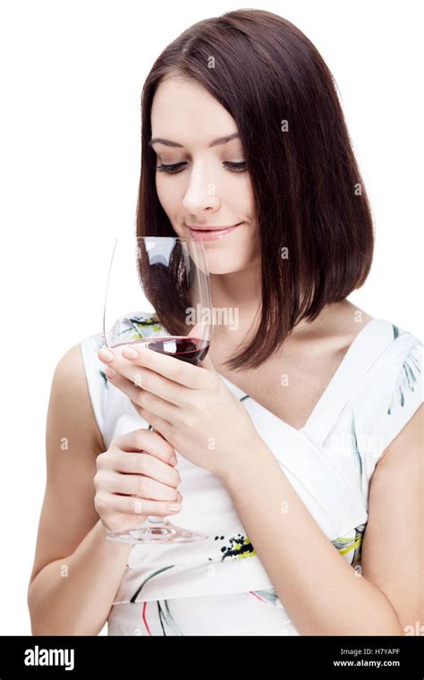 Woman Holding Wine Glass Stock Photo Alamy