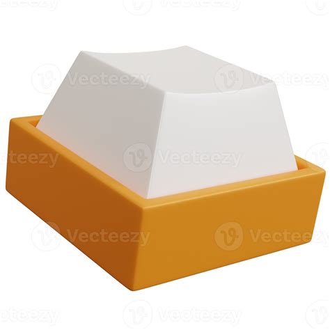 D Rendering One Keyboard Key Isolated PNG