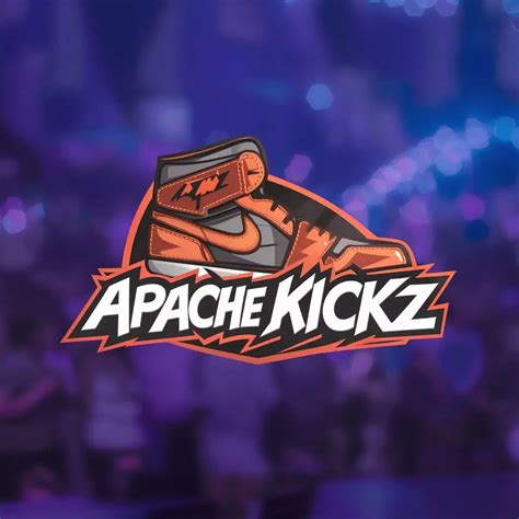 Logo Design For Apache Kickz Bold Typography Shoe Logo For Entertainment Industry Ai Logo Maker