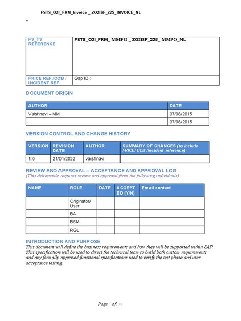 Fs For Purchase Order Output Pdf Invoice Computing