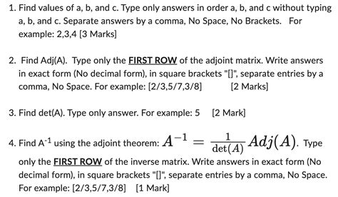solved matrix a and its cofactor matrix c {i