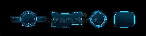 Futuristic Tech Game Ui Frames Stock Vector Illustration Of Interface Button 349254296