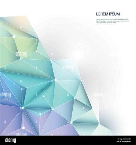 Vector Geometric Polygonal Polygon Triangle Pattern In Molecule Structure Shape