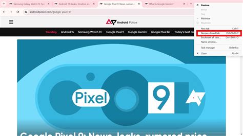 Google Chrome How To Restore Closed Tabs And Sessions