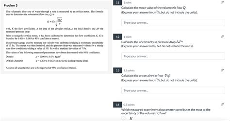 Solved Problem 3 Calculate The Mean Value Of The Volumetric Chegg Com