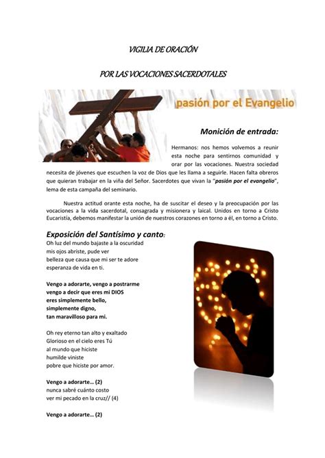 vigilia de oración por las vocaciones sacerdotales