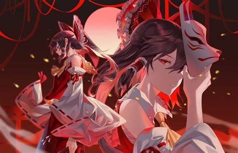 博丽灵梦插画师maka的东方project插画图片 Bobopic