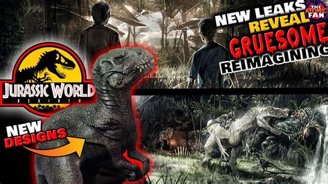 NEW Jurassic World Rebirth Leaks Detail HORROR Tone Dino Redesigns T Rex Raptors YouTube