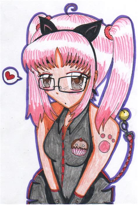 Pink Neko Girl By Nekokawaii19 On Deviantart
