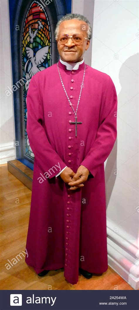 Waxwork Statue Depicting Desmond Tutu Born 1931 South African Social