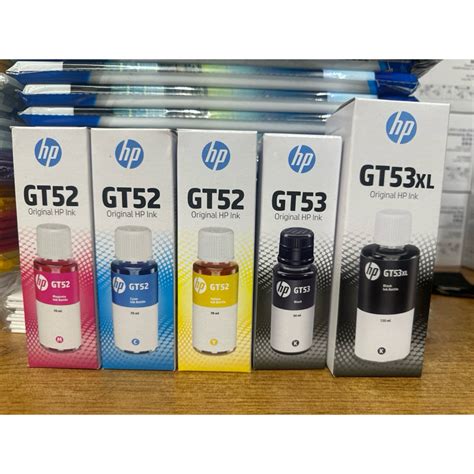 Hp Original Gt Gt Black Gt Cmy Set Of Units Ink Bottle For Hp Gt Series Shopee