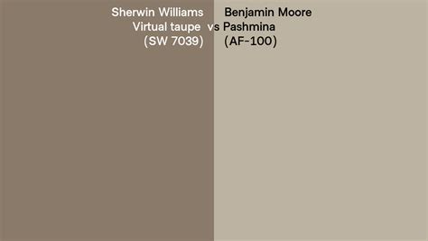 Sherwin Williams Virtual Taupe Sw 7039 Vs Benjamin Moore Pashmina Af