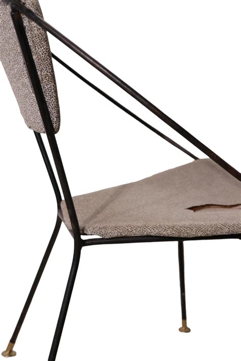 Pr Wrought Iron Mid Century Hoop Chairs By John Cicchelli For Riley Wolff 1950s For Sale At