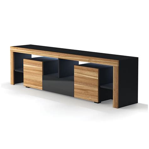 ᐉ Тумба під ТВ Mebelle Vanity 3 ЛДСП у стилі лофт 200x45x45 см Дуб 0265 • Краща ціна в Києві