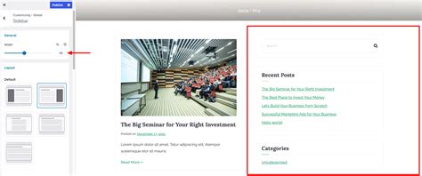 Manage Sidebar Width
