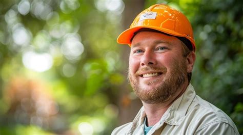Premium Photo Smiling Tree Surgeon Headshot