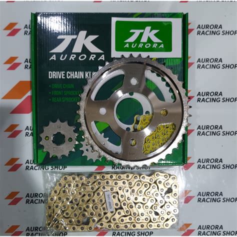 Jual TK AURORA GEAR SET HONDA VERZA RANTAI 428H GOLD Shopee Indonesia