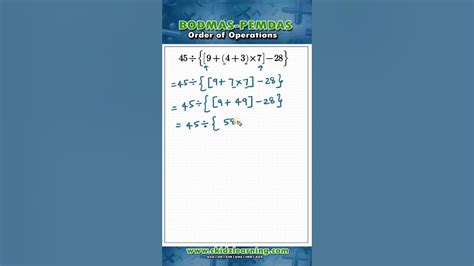 Bodmas Problems Orderofoperations Bodmas Pemdas Dmas Shorts