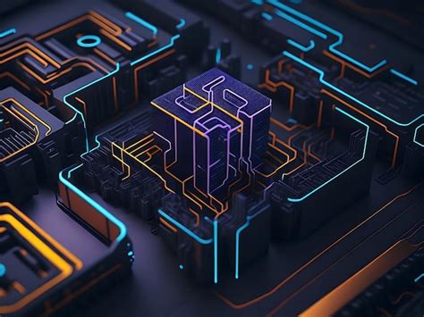 Premium Photo 3d Circuit Wallpaper