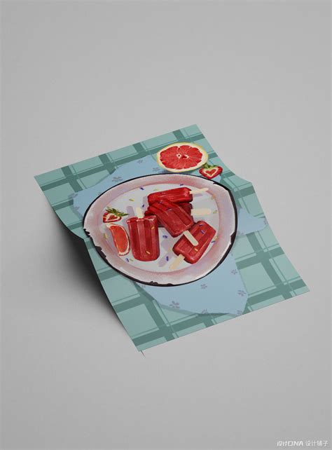 水果平面插画《冷果》风格插画设计作品 设计人才灵活用工 设计dna