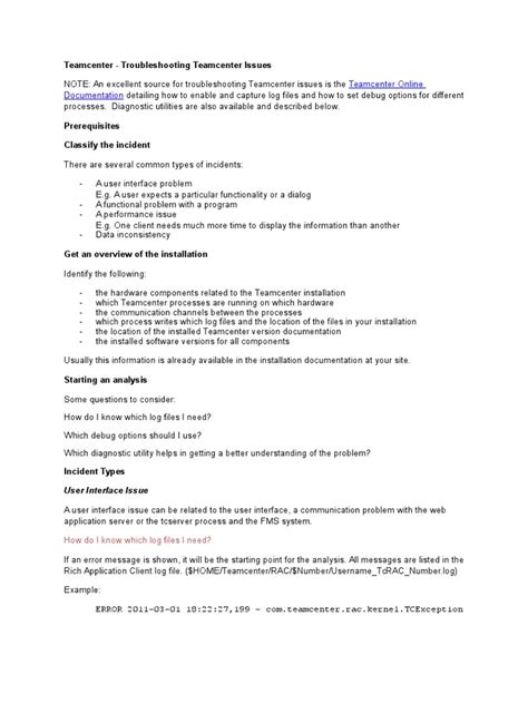 tcunified troubleshooting pdf debugging documentation