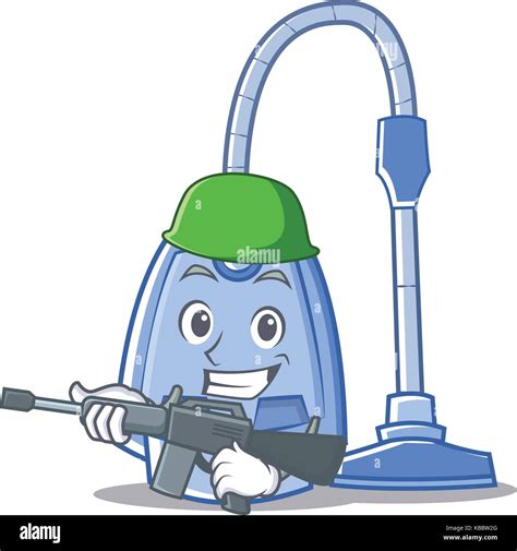 Army Vacuum Cleaner Character Cartoon Stock Vector Image And Art Alamy