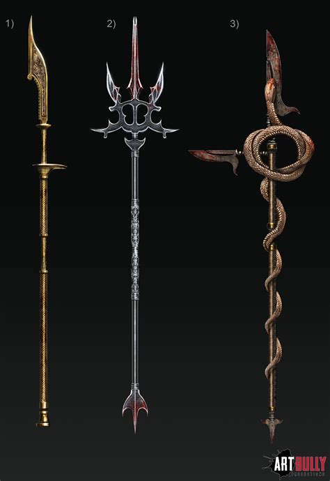 Robert Simic Dark Fantasy Weapon Spear Design