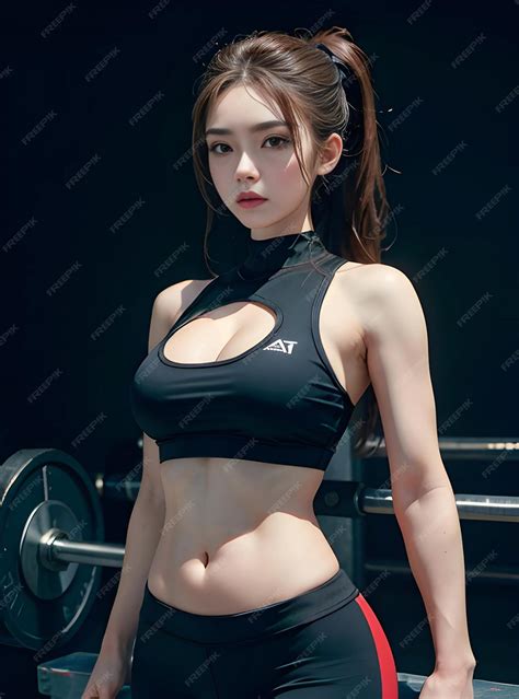 Premium Photo Beautiful Slim Body Of Asian Woman In Fitness Gym Sport