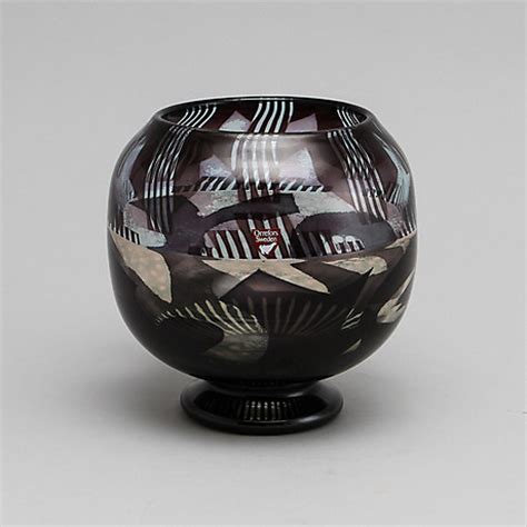 EVA ENGLUND Vas Orrefors 1990 Kontrast II Grail Glass Other