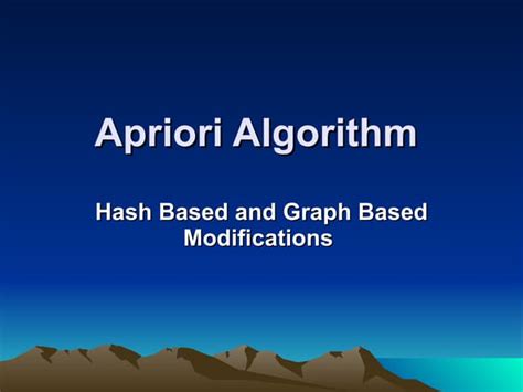 Apriori Algorithm Ppt