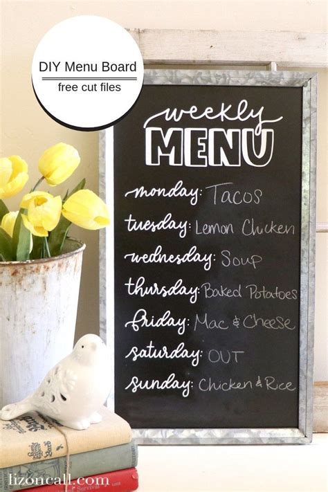 Diy Weekly Menu Board Artofit