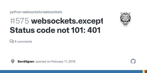 Websocketsexceptionsinvalidstatuscode Status Code Not 101 401 · Issue 575 · Python