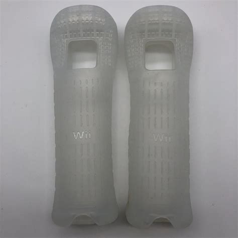 2 Pcs Oem Official Clear Wii Remote Controller Silicone Skin Case Etsy