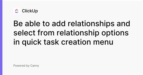 Be Able To Add Relationships And Select From Relationship Options In