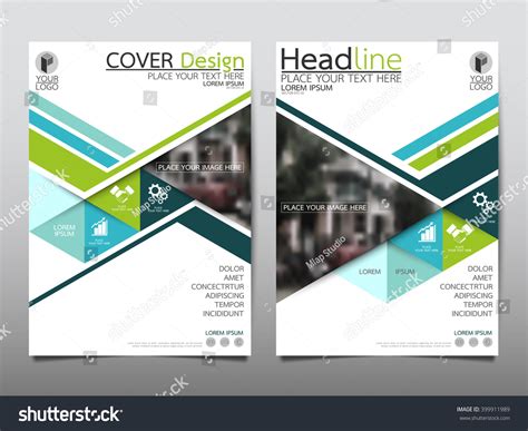 Green Triangle Annual Report Brochure Flyer Stock Vector Royalty Free Shutterstock