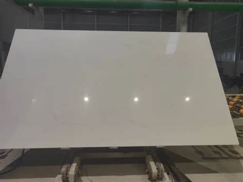White Polished Artificial Quartz Stone Slab For Counter Top Thickness