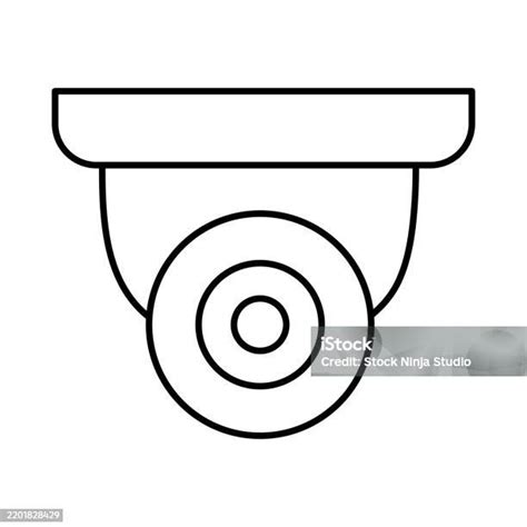 Cctv 라인 편집 가능한 스트로크 아이콘입니다 사이버 보안 피싱 해킹 사이버 범죄 방지 개인 정보 보호 가상현실에 대한 스톡