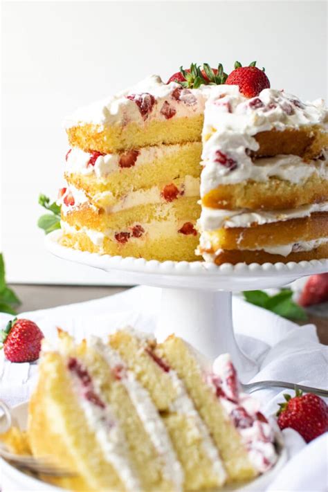 Vanilla Strawberry Cake Red Cottage Chronicles